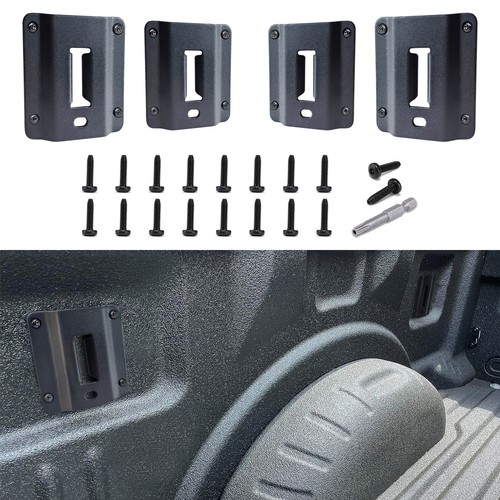 4x Truck Bed Tie Down Anchors E Track Port Bracket Plates for Ford F150 ...