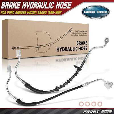 2x Front Side Brake Hydraulic Hose for Ford Ranger Mazda B2300 B3000 95 ...
