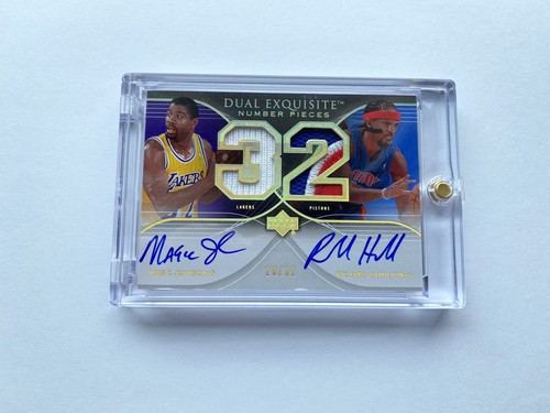 2006-07 EXQUISITE NUMBER PIECES PATCH AUTO Magic Johnson / Richard ...