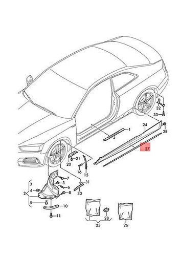 Genuine AUDI A5 S5 Cabriolet Coupe Sportback Audi Sp. F53 Cover Trim ...