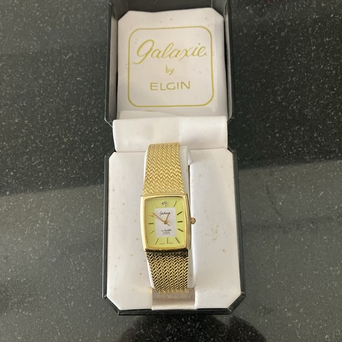 Elgin Diamond Quartz Watch Gold Tone New Battery in great condition | eBay