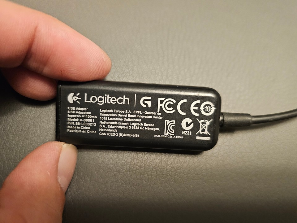 Logitech 7.1 Surround USB Sound Card A-00061 Adapter 881-000213 Dongle ...