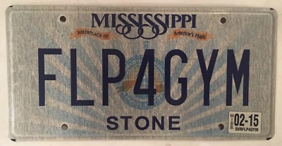 Vanity FLIP 4 GYM GYMNASTICS license plate Trampoline Jump Tumbling ...