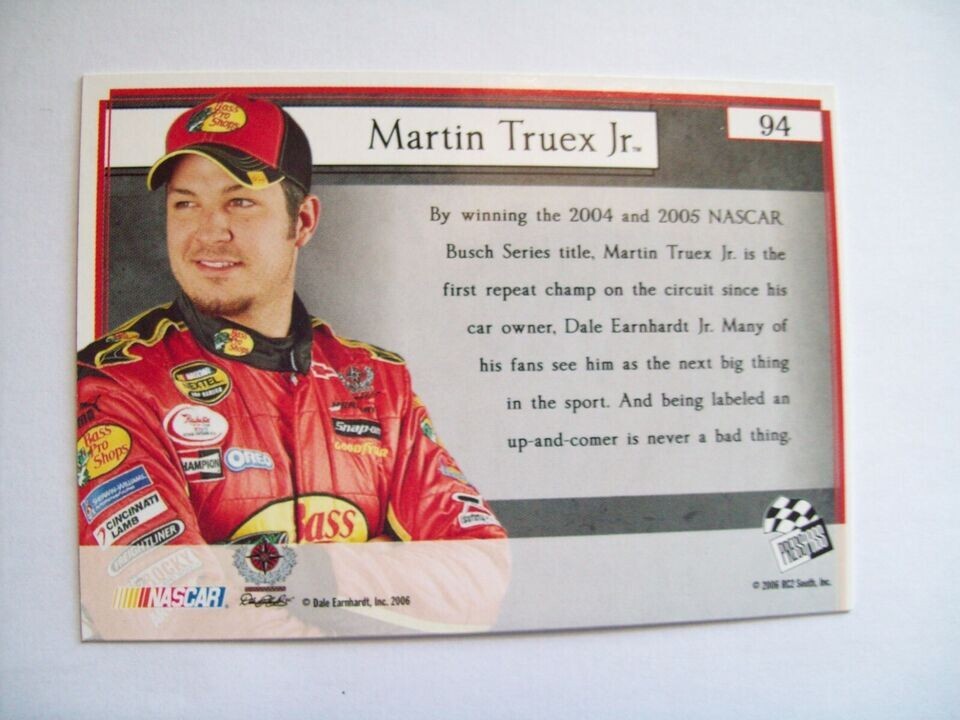 Martin Truex Jr. ROOKIE card 2006 PRESS PASS VIP #94 Bass Pro Shops #1 ...