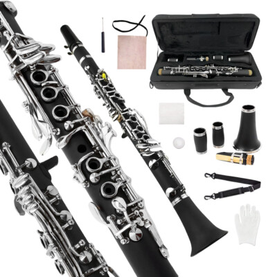 Professional Clarinet Ebonite Eb Key Clarinet E flat 2 Barrels Good ...