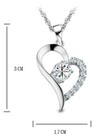 925 Sterling Silver Cubic Zirconia Heart Pendant Necklace Drop Earrings ...