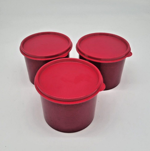 Tupperware LIMITED EDITION Set Glitter Sparkle Red Canisters & Lids NEW ...