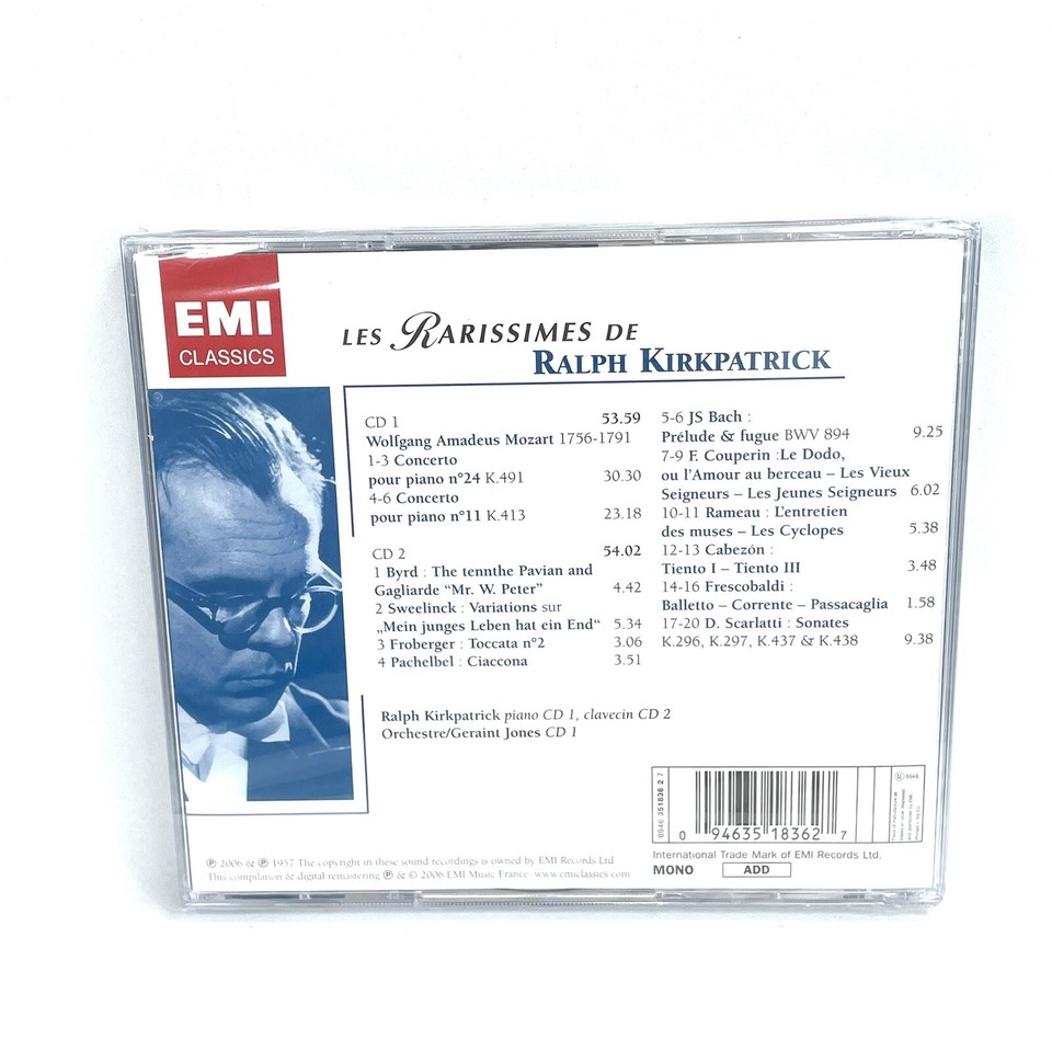 Les Rarissimes de Talph Kirkpatrick new 2 CD EMI Classics | eBay