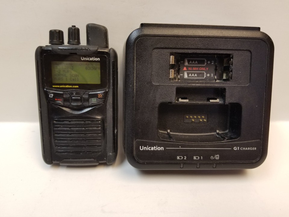 UNICATION G1 VHF PAGER RECEIVER SCANNER w/ Desk Charger- Minitor V 5 VI ...