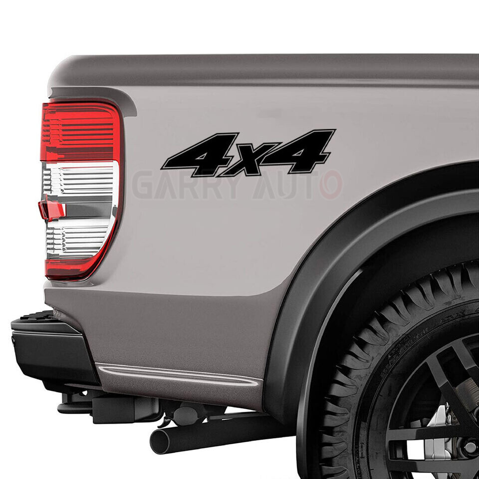 2x Black 4X4 Off Road Rear Trunk Side Fender Sticker Car Truck SUV ATV ...