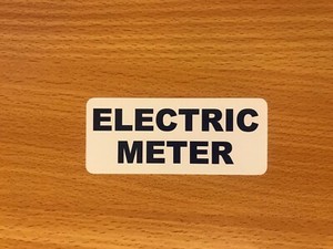 ELECTRIC METER VINYL STICKER / SIGN ELECTRICITY | eBay