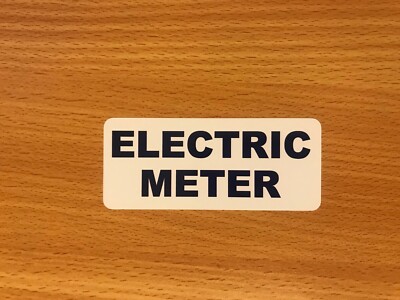 ELECTRIC METER VINYL STICKER / SIGN ELECTRICITY | eBay UK