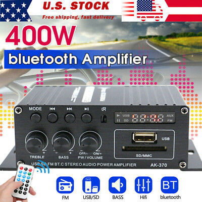 Hi-Fi Bass Tuning 12V Mini Auto Car Stereo Amplifier 2 Channel Audio ...