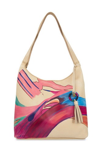 THE SAK Hobo Handbag in Azalea MULTI (Hand Painted) Huntley Naturals ...