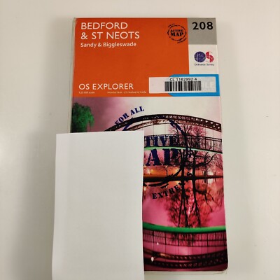 Bedford & St Neots Map | Weatherproof - Ordnance Survey Active 208 ...