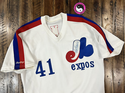 vintage 90s montreal expos Authentic on Field Russell athletic jersey ...