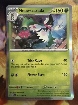 Pokémon TCG Meowscarada Scarlet & Violet Base Set 015/198 Holo Rare | eBay