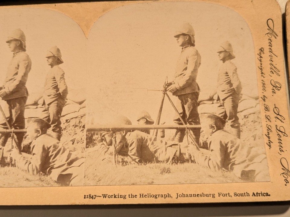 (4) South Africa Stereoview Photo Boer War Heliograph Gen. Cronje Lord ...