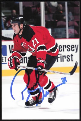 Pascal Rheaume Autographed 4x6 Color Photo New Jersey Devils #21 Red B ...