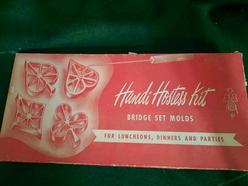 VTG Entertaining Bonley Handi Hostess Kit Bridge Cards Set Molds ...