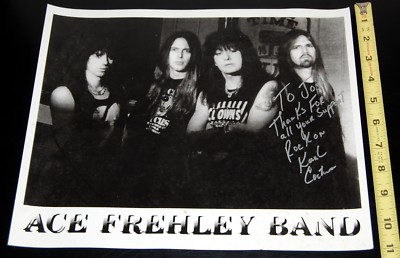 Kiss ACE FREHLEY Promo Photo SIGNED Karl Cockrum Autograph 1993 Vintage ...