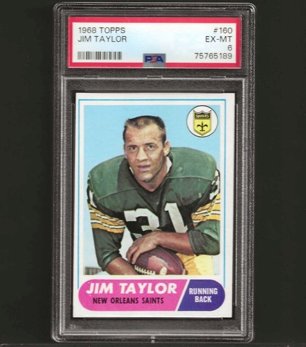 1968 Topps #160 Jim Taylor Saints Ex-Mt PSA 6 | eBay
