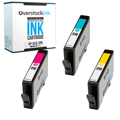 3PK HP 910 Color Ink Cartridges fits HP OfficeJet Pro 8024e, 8025 ...