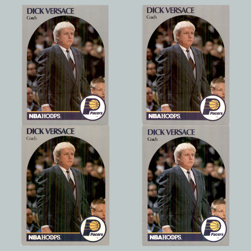 Dick Versace Lot 4 Basketball Cards 1990 NBA Hoops 4kj4 Set Collection ...