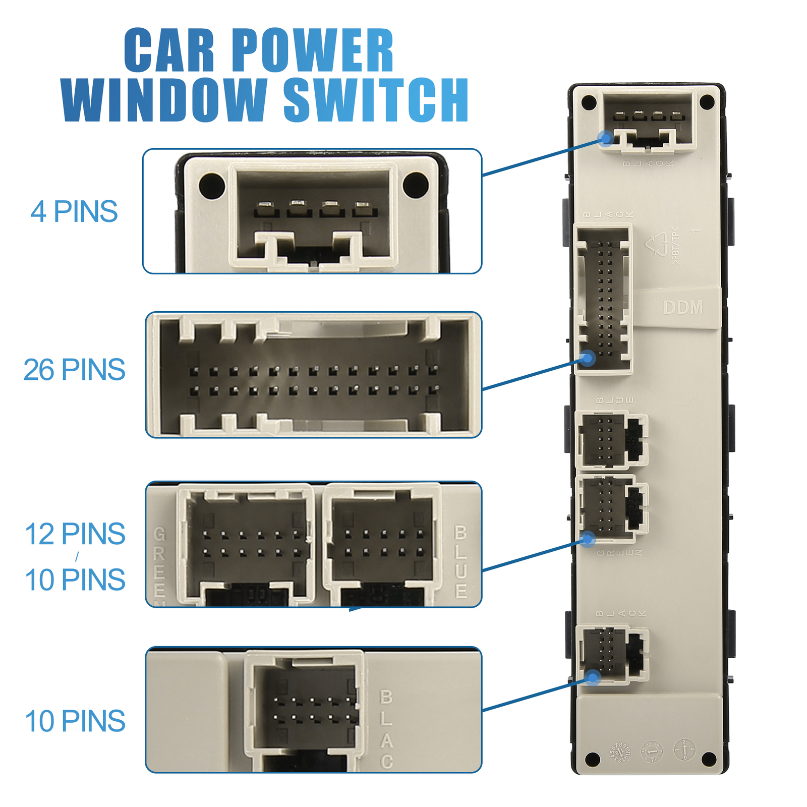FOR GMC YUKON 2003-06 POWER WINDOW MASTER CONTROL SWITCH SINGLE ...