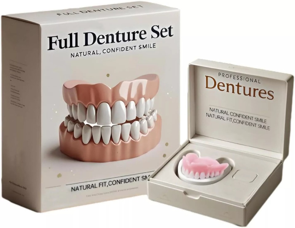Advanced Customized Full Denture Set, Silicone Reline Denture Set 1 ...