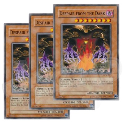 Yugioh - Despair from the Dark x 3 - DCR-023 NM - Plus Free Holo Card ...