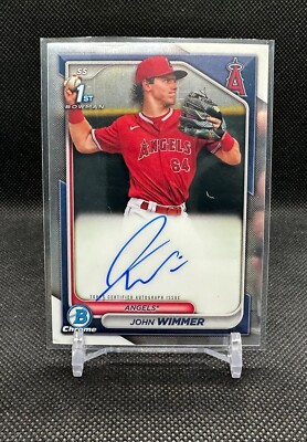 John Wimmer 2024 1st Bowman Chrome Base Prospect Auto Angels #CPA-JW | eBay