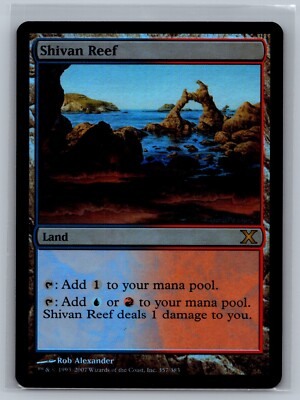 Magic The Gathering Tenth Edition Shivan Reef #357/383 Foil MTG TCG CCG ...