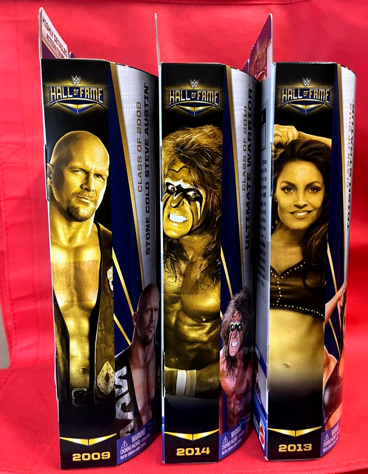 STONE COLD + ULTIMATE WARRIOR + TRISH STRATUS WWE Elite Hall of Fame ...
