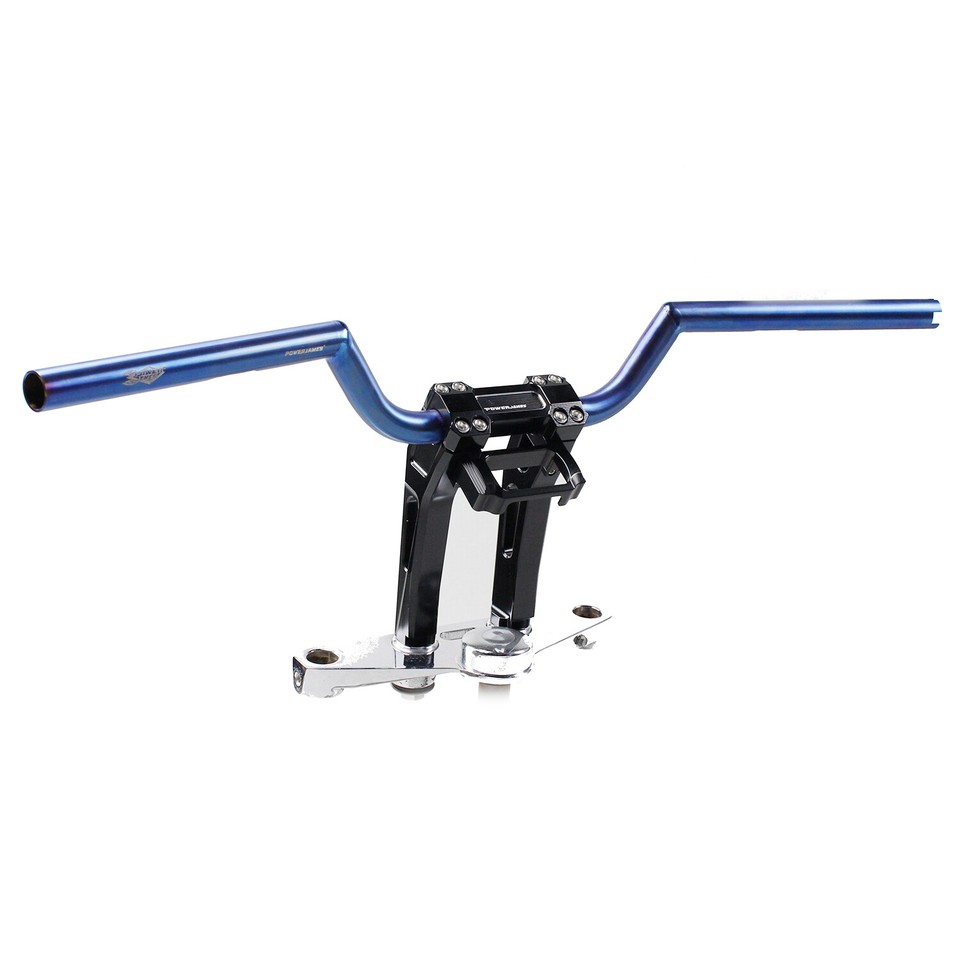 8.0" Black Pullback 1.0" Handlebar Risers Clamp for Harley FXD FLHR ...