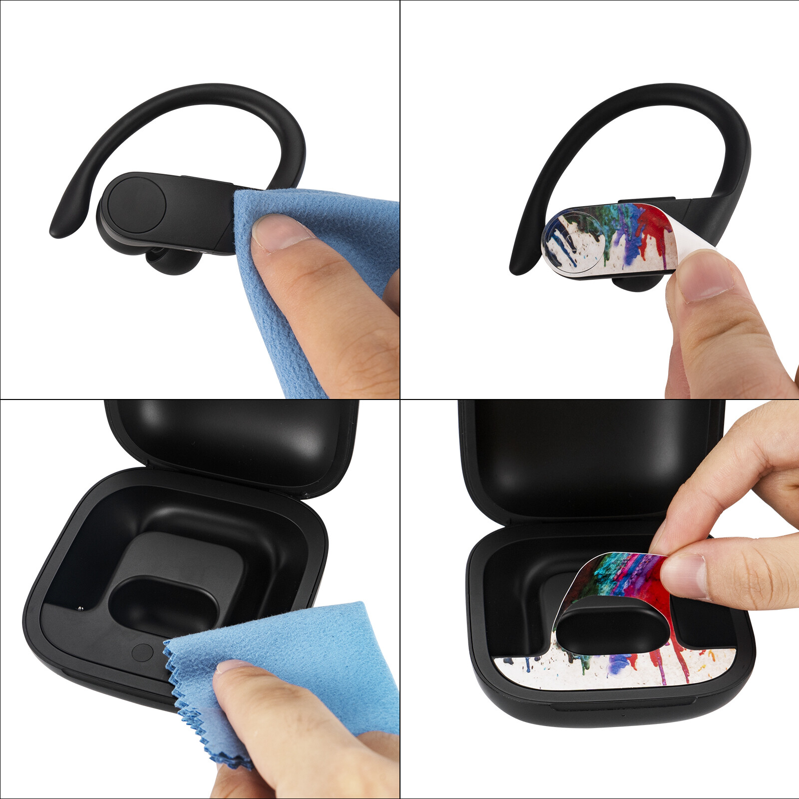 Geekria Earbuds Sticker Compatible with Beats Powerbeats Pro Wireless ...