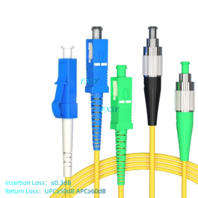 10Pcs 1m 2m 3m 5m SC/APC to SC FC LC APC UPC Single Mode Fiber Optic ...
