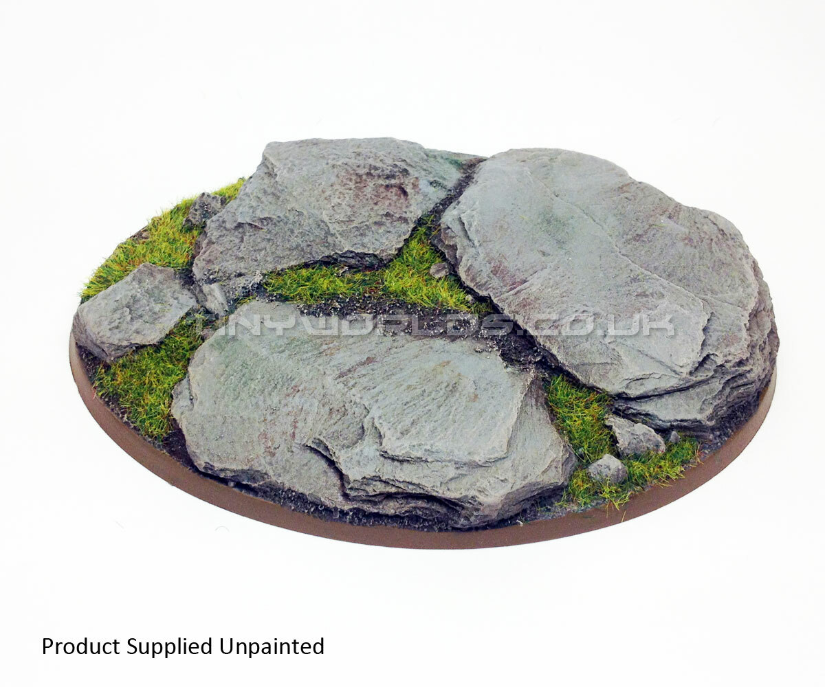 Large 120mm Oval Rock Slate Resin Bases - Miniature Flyer - Choose ...
