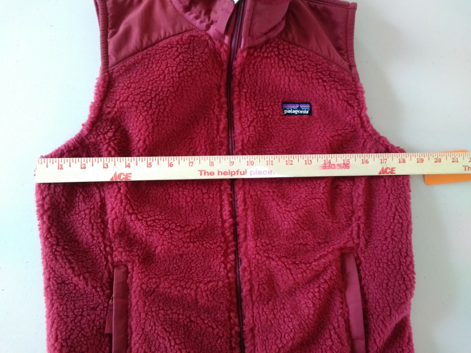Patagonia Full Zip Fuzzy Vest Women's Medium Red INV#J1203 | eBay