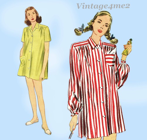 1940s Vintage Simplicity Sewing Pattern 1300 Misses WWII Boyfriend ...