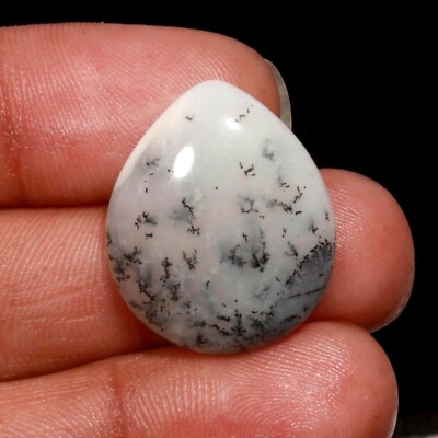 Natural Russian Dendrite Opal Pear Shape Cabochon Loose Gemstone 16 ...