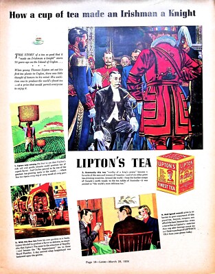 Original 1938 Lipton's Tea Ad: How a cup of tea made an Irishman a ...
