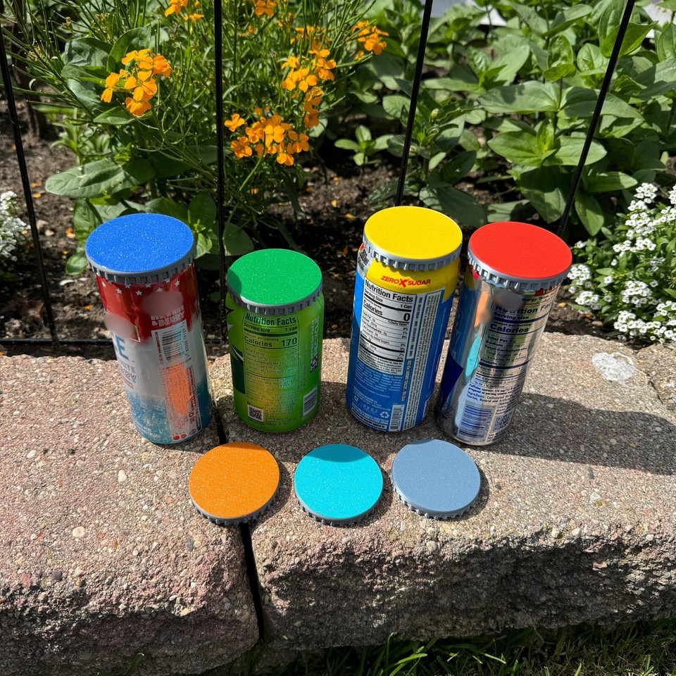 Can Cover, Beer Can Cover, Beverage Cover, Can topper, Set of 6, Bottle ...