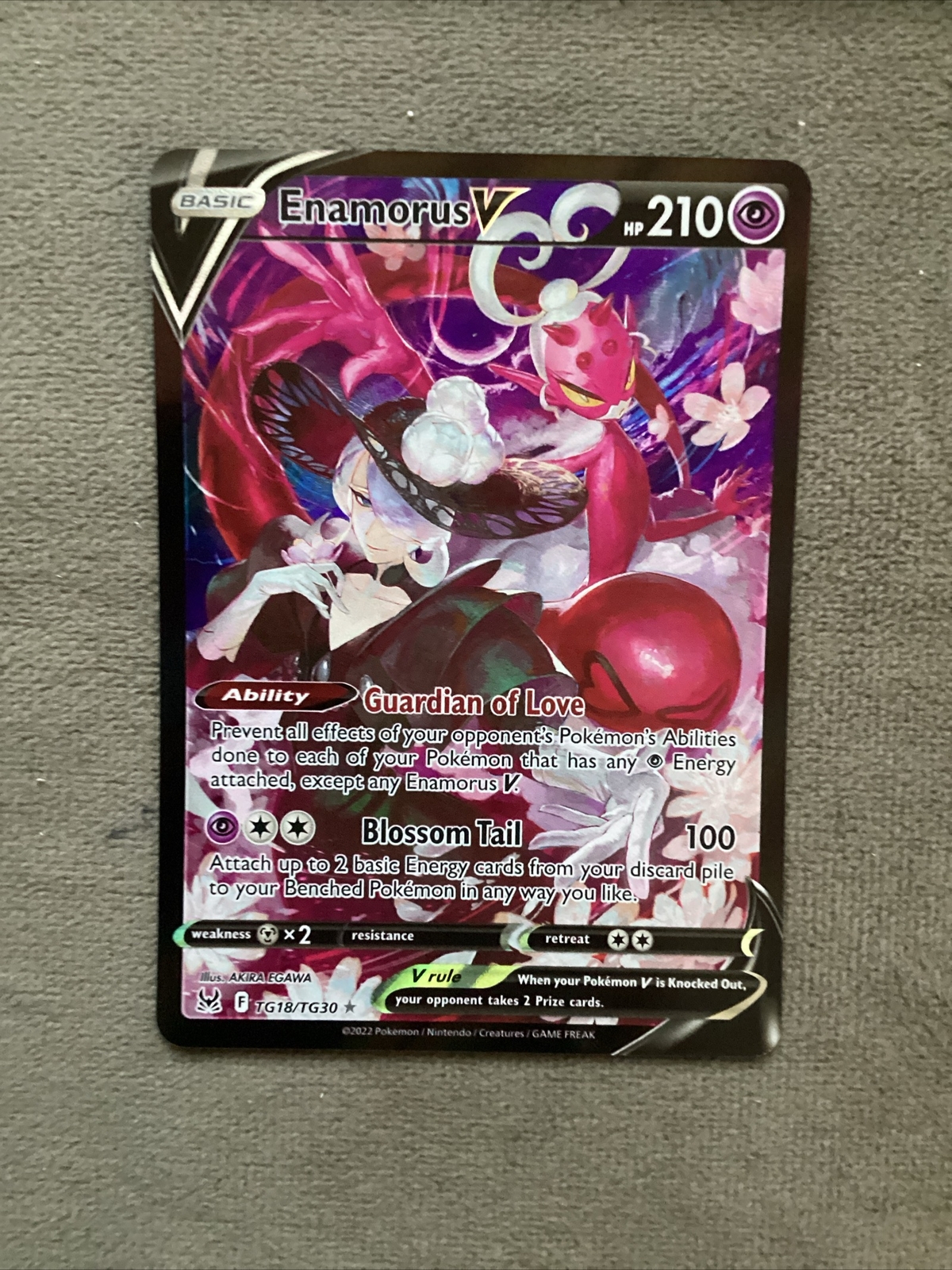 Enamorus V TG18/TG30 Pokémon TCG Lost Origin Trainer Gallery Holo Ultra ...