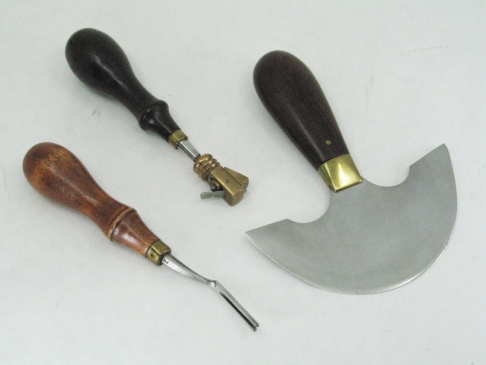 Osborne and Gomph Leatherworking Tools Round Knife Channeler Edger | eBay
