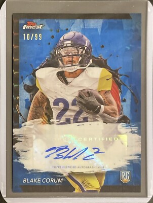 Blake Corum Auto - 2024 Topps Finest - Rookie - Numbered /99 #RFA-BC ...