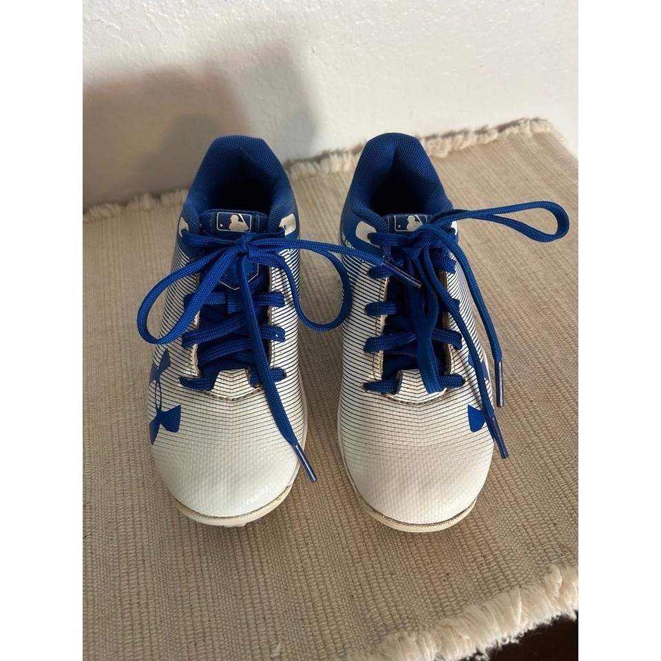 Under Armour Little Kids Baseball Little League Cleats Blue & White ...