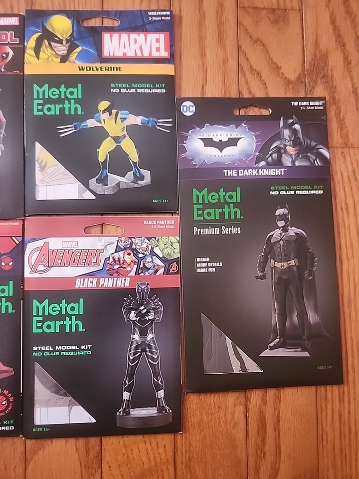 Marvel Super Hero Spider Man, Deadpool,wolverine Metal Earth Lot | eBay