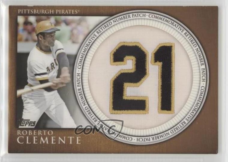2012 Topps - Manufactured Retired Number Patch Roberto Clemente #RN-RC ...