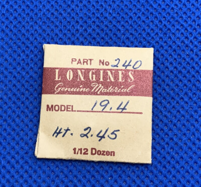 Longines 19.4 240 Cannon Pinion. Height 2.45. New Old Stock. 24-45 L | eBay